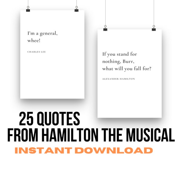 Hamilton Quotes - Etsy