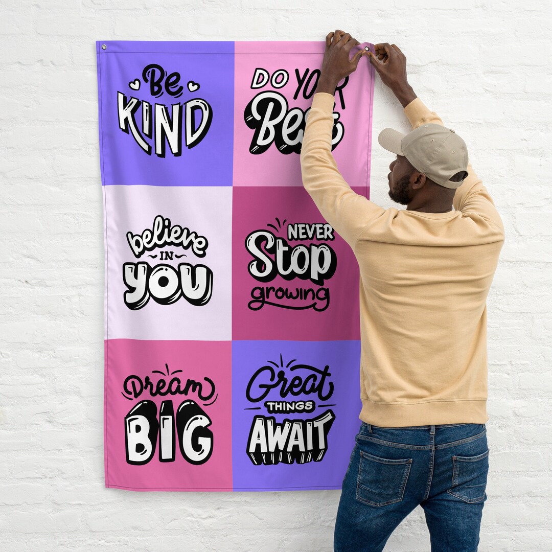 Classroom Wall Flag - Positive Affirmation Decor - Teacher Gift ...