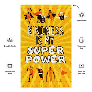 Kindness Flag Kindness is My Super Power Classroom Wall Decoration ...