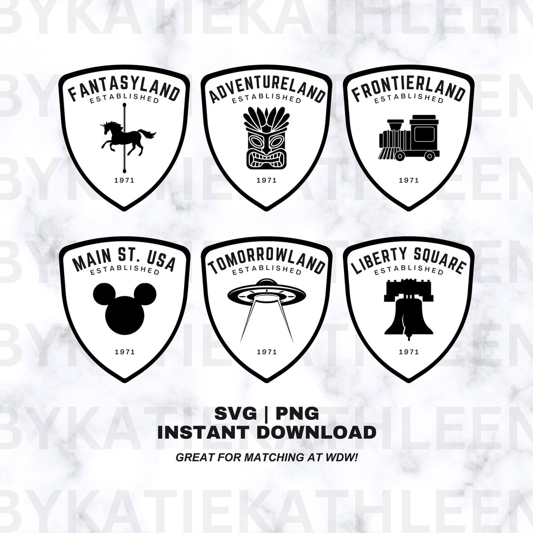 Magic Kingdom Matching Bundle SVG Cut File - Fantasyland PNG ...