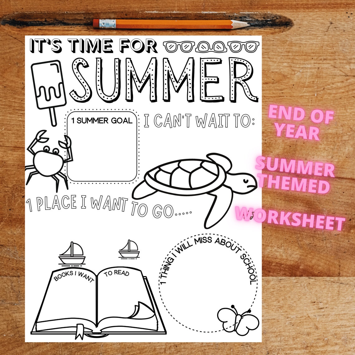 Summer End of Year Worksheet Elementary Classroom PDF - Etsy