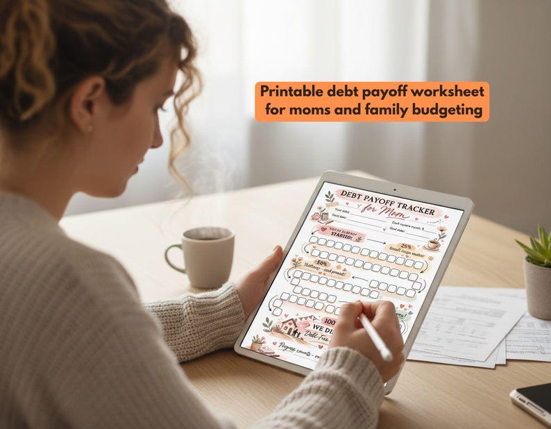 Family Budget Planner: Debt Payoff Tracker for Moms | Printable ...