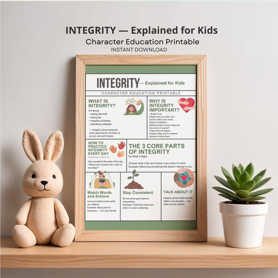 Integrity Lesson for Kids: Character Education & SEL Activity ...