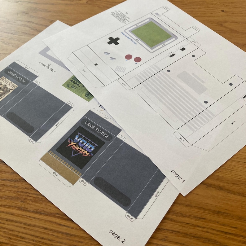 Retro Handheld Console Papercraft – DIY Gaming Decor (digital Download ...