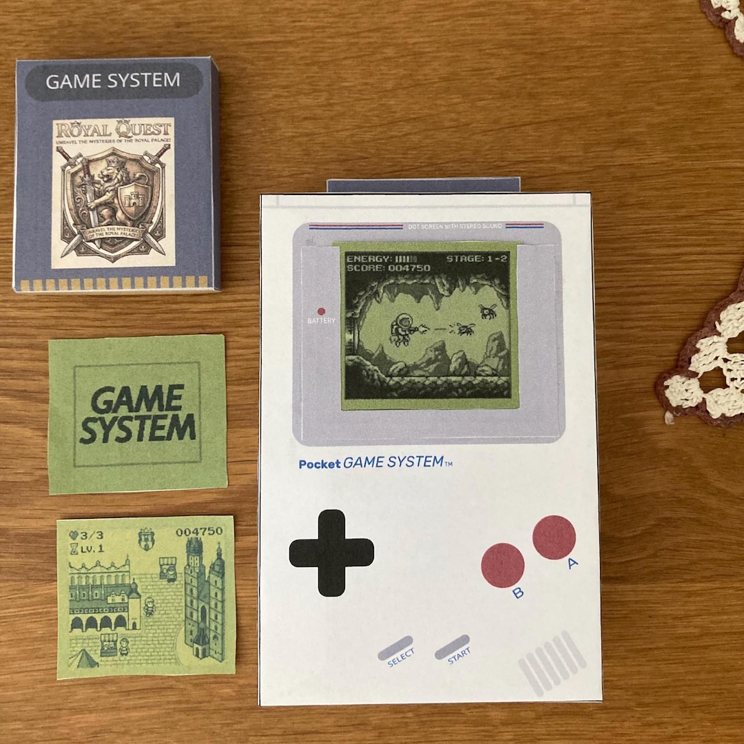 Retro Handheld Console Papercraft – DIY Gaming Decor (digital Download ...
