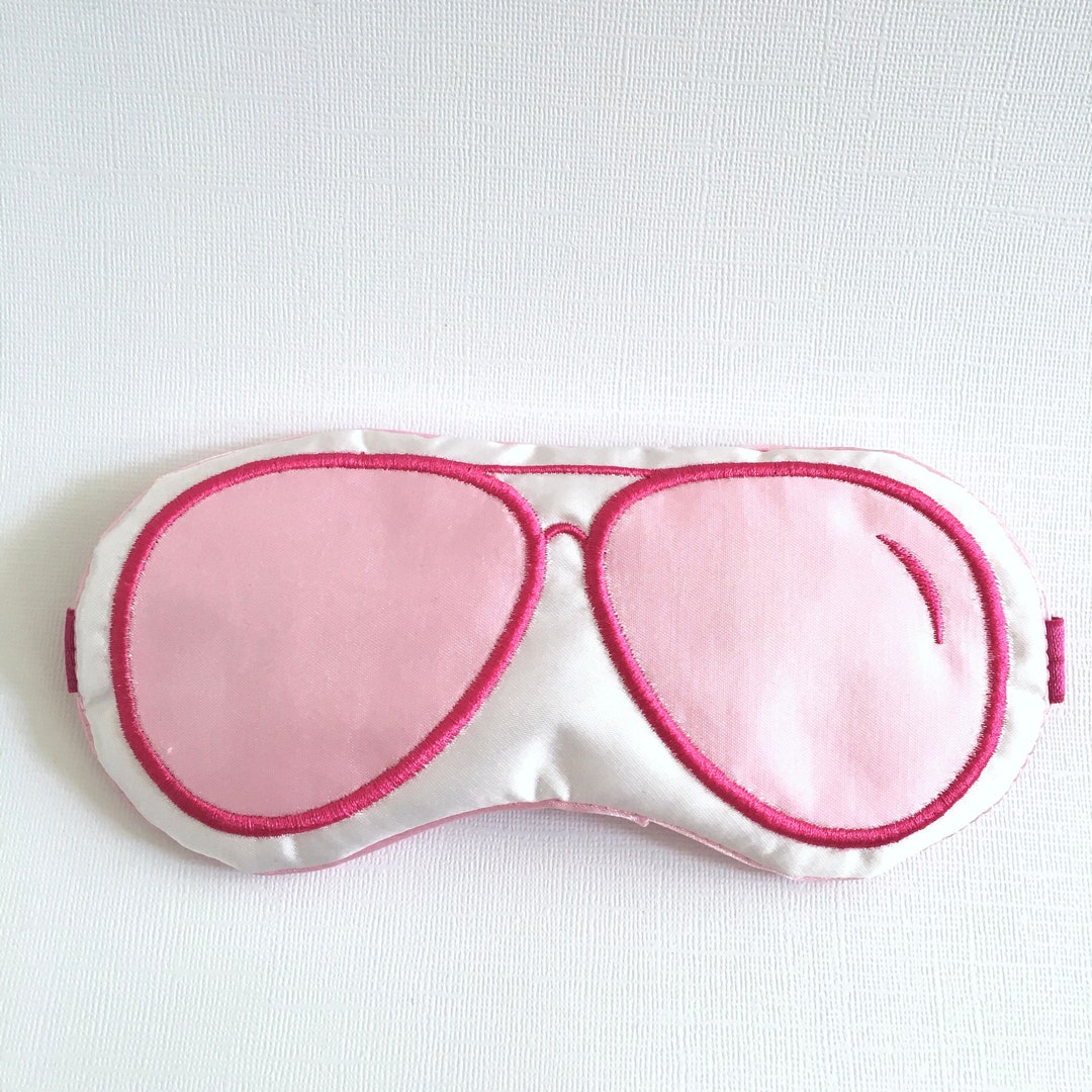PINK SUNGLASSES Sleeping Eye Mask, Pilot Aviator Sleep Mask, Travel ...