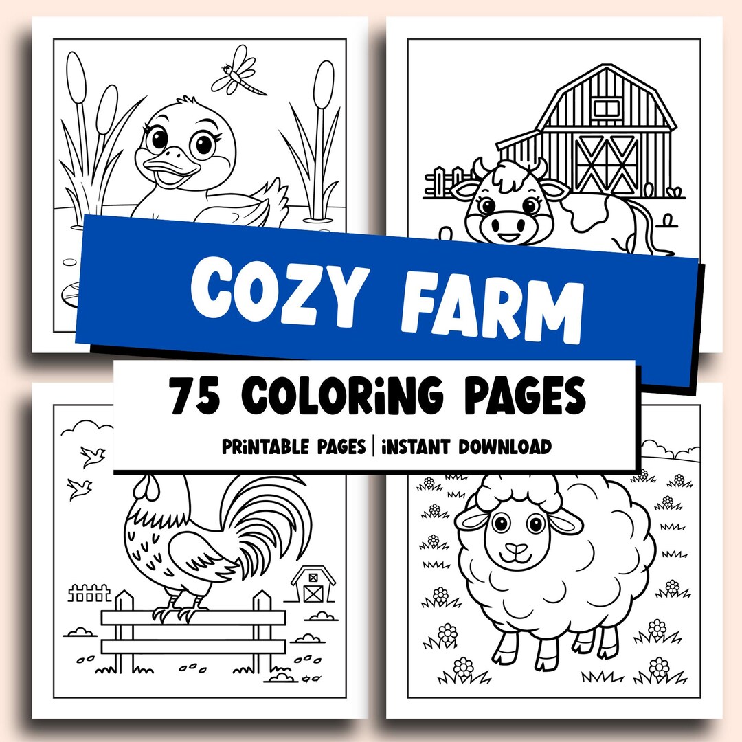 Farm Animal Coloring Pages for Kids | 75 Cozy Farm Activity Sheets ...