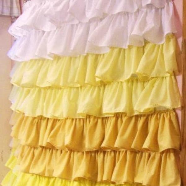 White Ruffle Curtain - Etsy