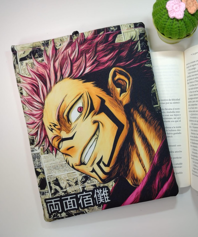 Sukuna Jujutsu Kaisen Anime Book Sleeve - Padded Protector for Manga ...