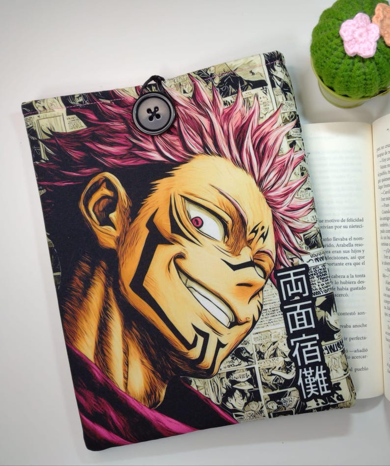 Sukuna Jujutsu Kaisen Anime Book Sleeve - Padded Protector for Manga ...