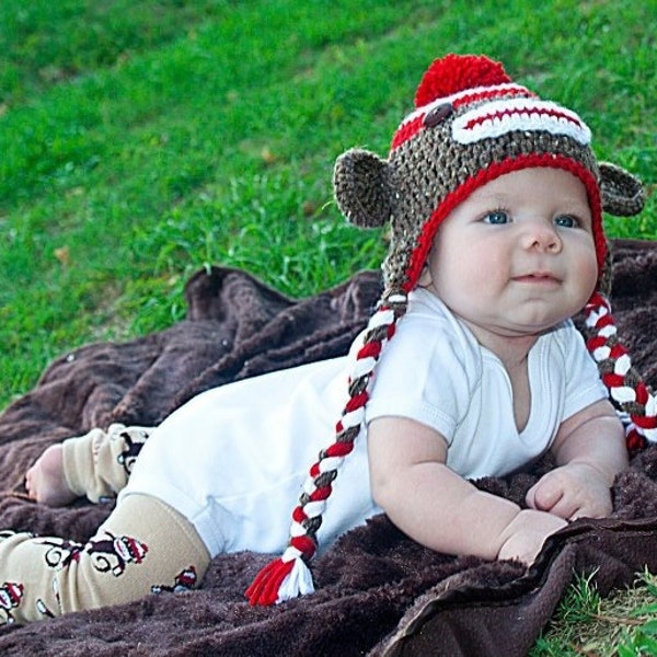 Sock Monkey Hat - Etsy