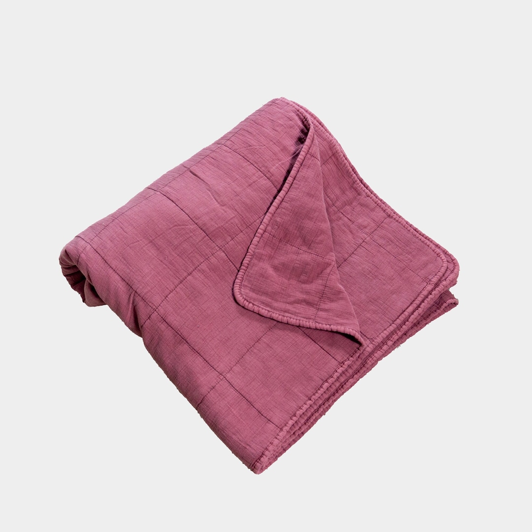 Quilted Bedspread for Single Bed Made of Cotton by Hjärtslag Design - Etsy