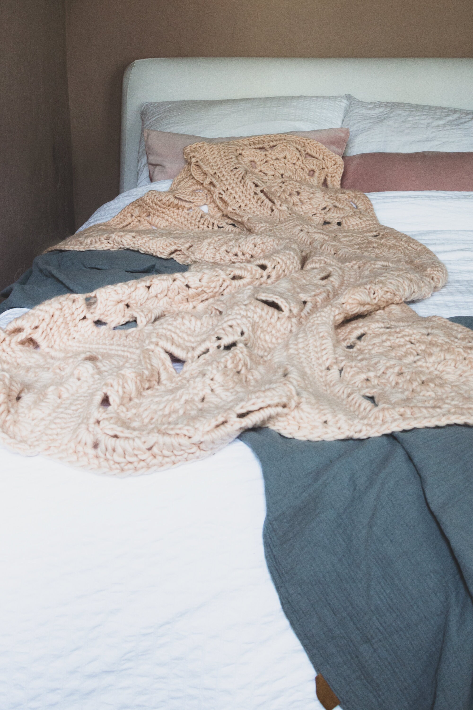 Merino Decke mit Häkelmuster Weiche Häkeldecke Merino | Etsy