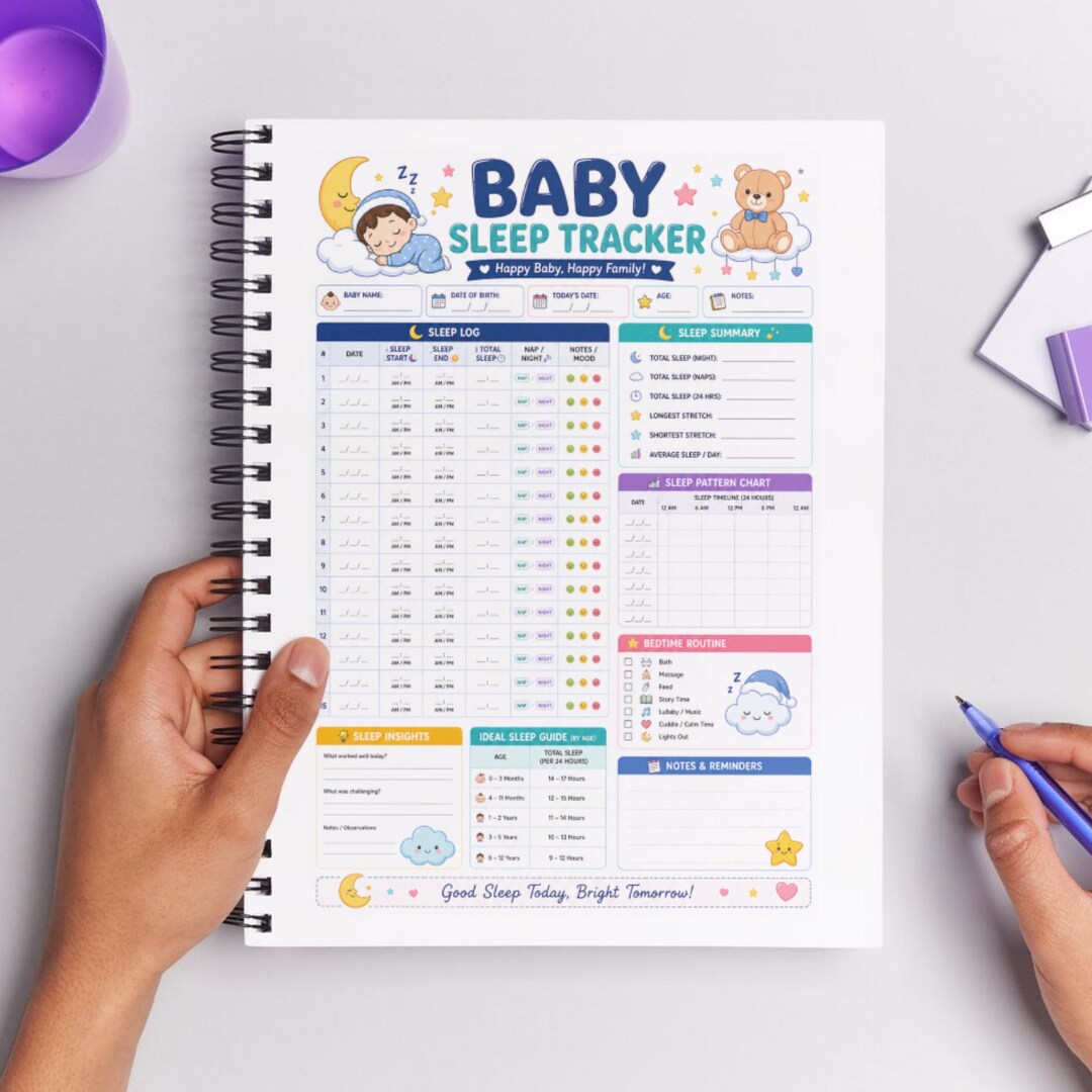 Baby Sleep Tracker Printable | Newborn Sleep Log Sheet | Infant Nap ...