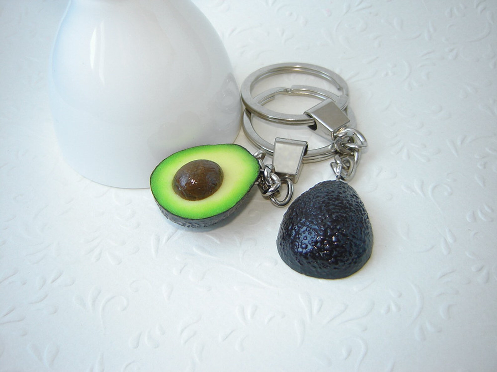 Best friend gift keychain BFF key chain set of 2 halfs | Etsy