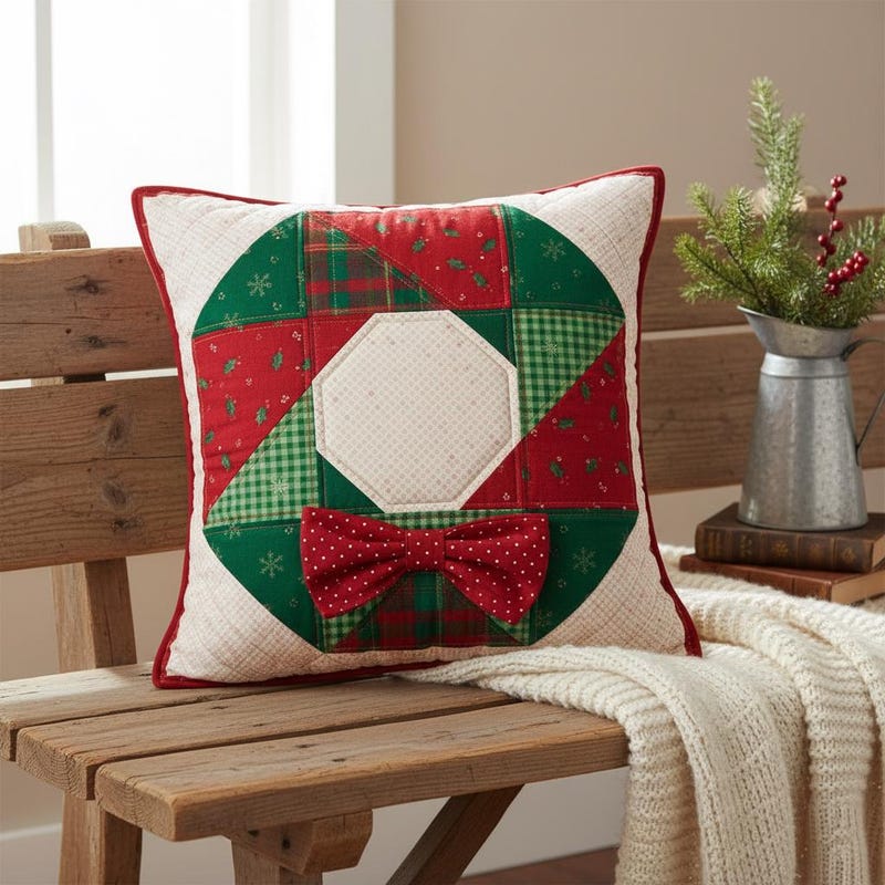 Bow Christmas Cushion - Etsy