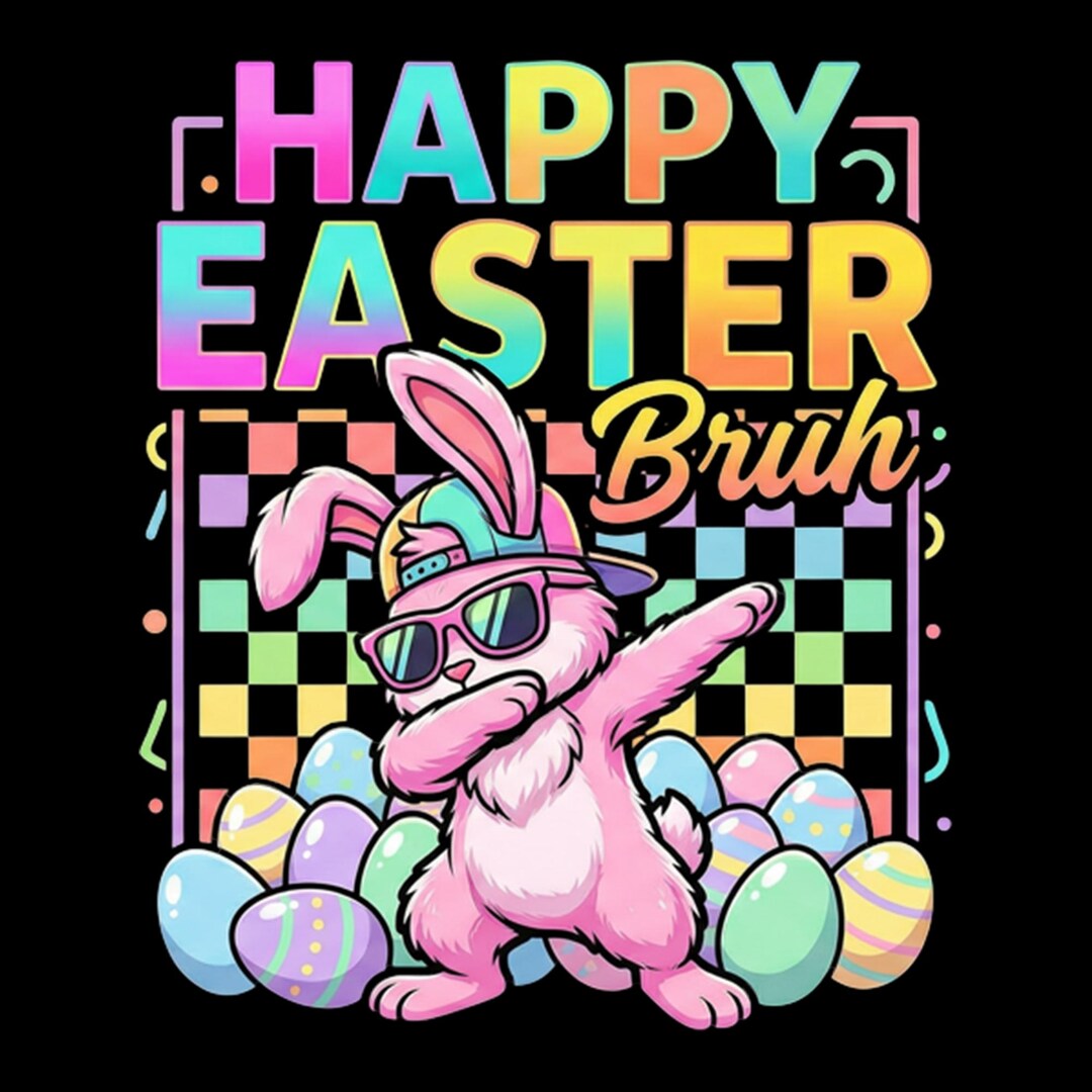 Funny Dab Bunny Easter PNG, Colorful Graphic (digital Download) - Etsy