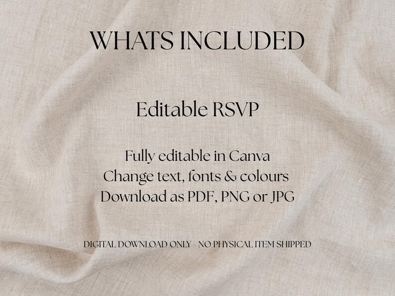 Editable Wedding RSVP Template, Canva Wedding RSVP Invitation, Minimal ...