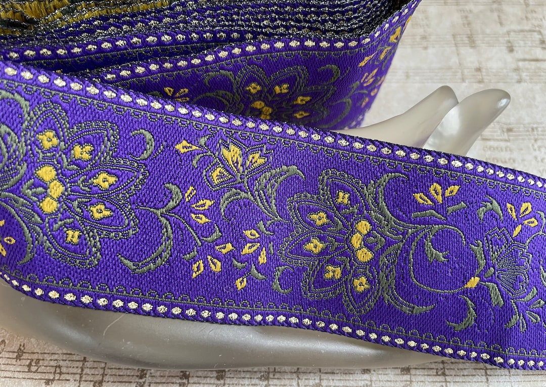 Purple Floral Ribbon Trim - Etsy
