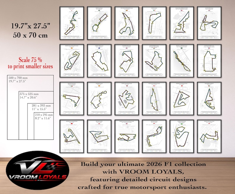 Formula 1 2026 Circuits Poster Bundle | Suzuka, Silverstone, Zandvoort ...