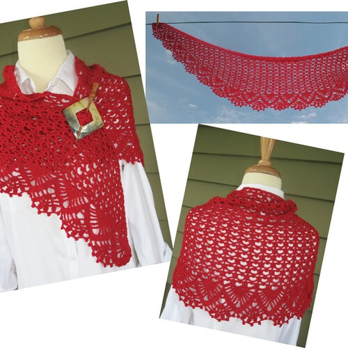 Womens Crochet Shawl Crochet Pattern PDF Ladies Mantilla 2 - Etsy