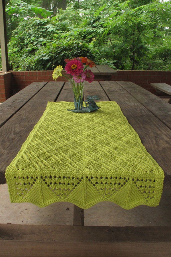 Union Table Runner Knit Pattern Pdf | Etsy