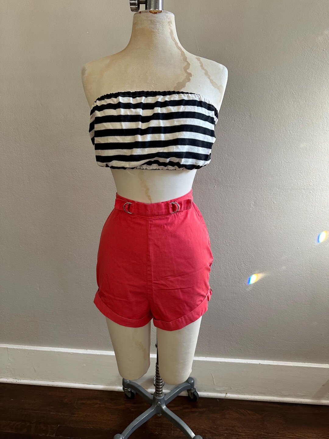1950s Striped Black & White Barbie Tube Top - Etsy