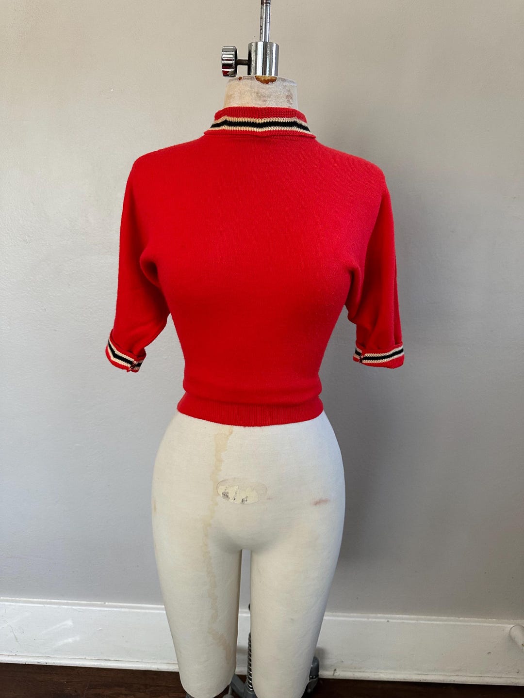 1950s Cherry Red Pinup Girl Pull Over Orlon Sweater - Etsy