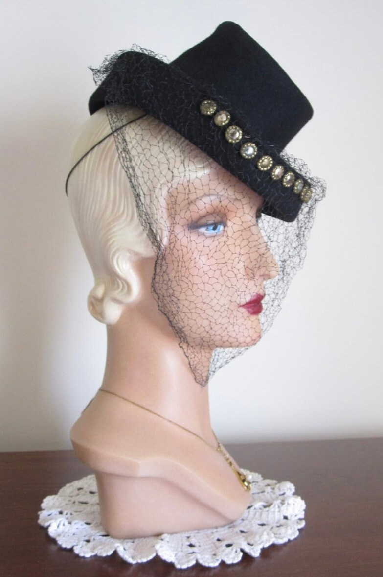Amazing 1940s Tilt Topper Hat - Etsy