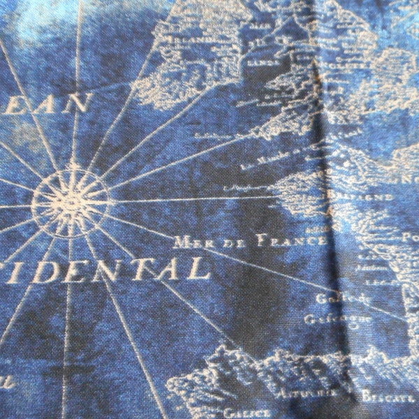 Map Fabric - Etsy