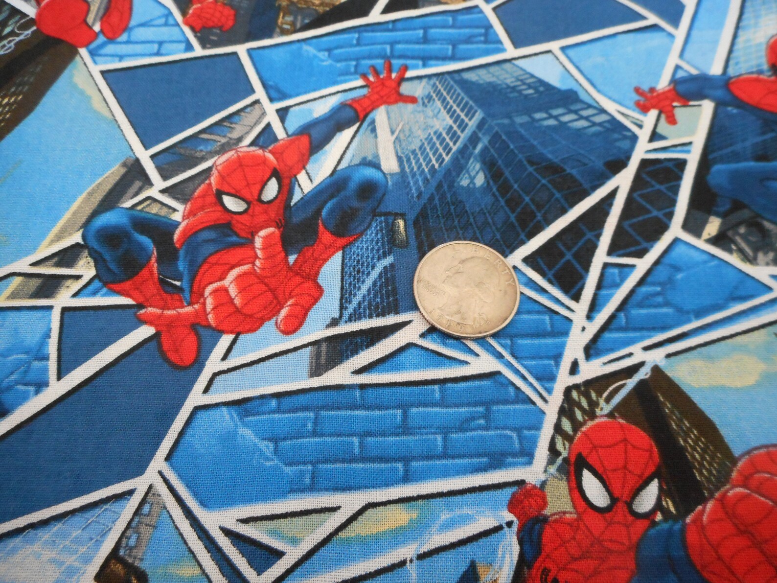 New Spiderman Fabric 100% Cotton 18 Inches X 44 Inches (half Yard) - Etsy