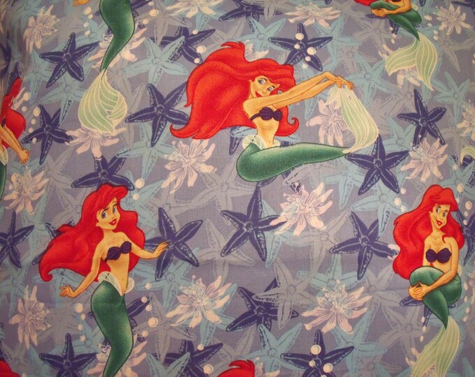 Brand New Disney Little Mermaid Fabric 100% Cotton 70 Inches X 44 ...