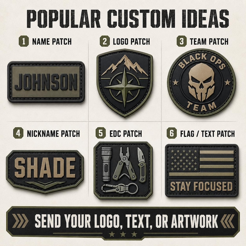 Custom Tactical Morale PVC Patch, Personalized Rubber Patch, Hook and ...