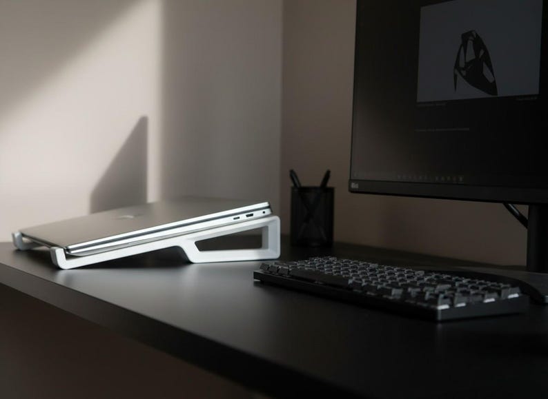 Custom Laptop Stand | Personalized Desk Accessory | 3D Printed Laptop ...