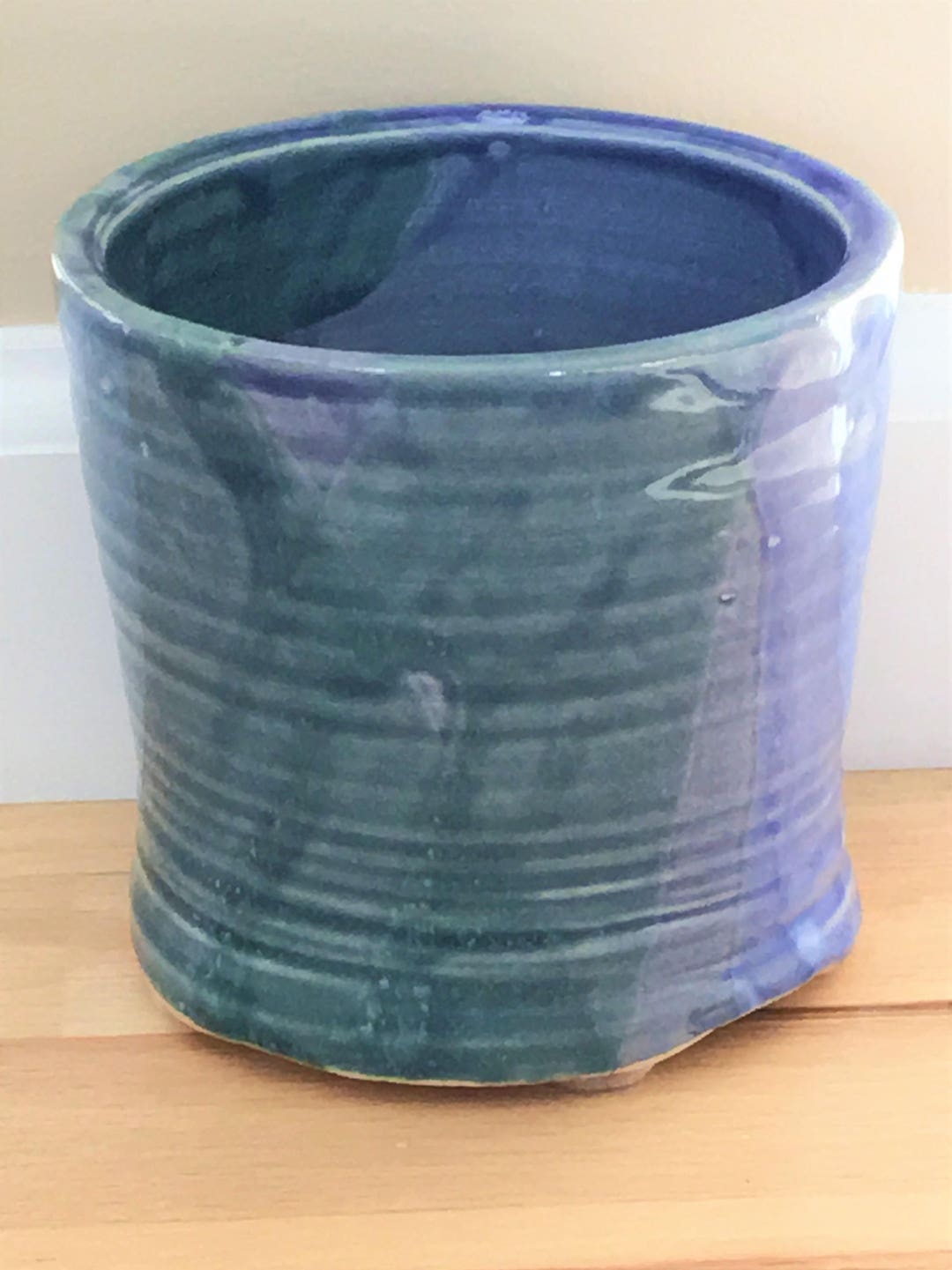 Blue Ceramic Pot - Etsy