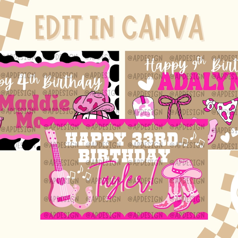 Aesthetic Pink Banner - Etsy