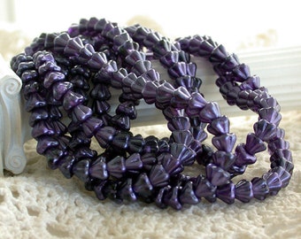 Purple flower beads | Etsy