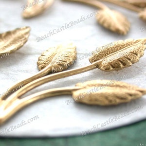 Raw Brass Leaves, Vintage Style Leaves, Wedding Hair Craft Supplies ...