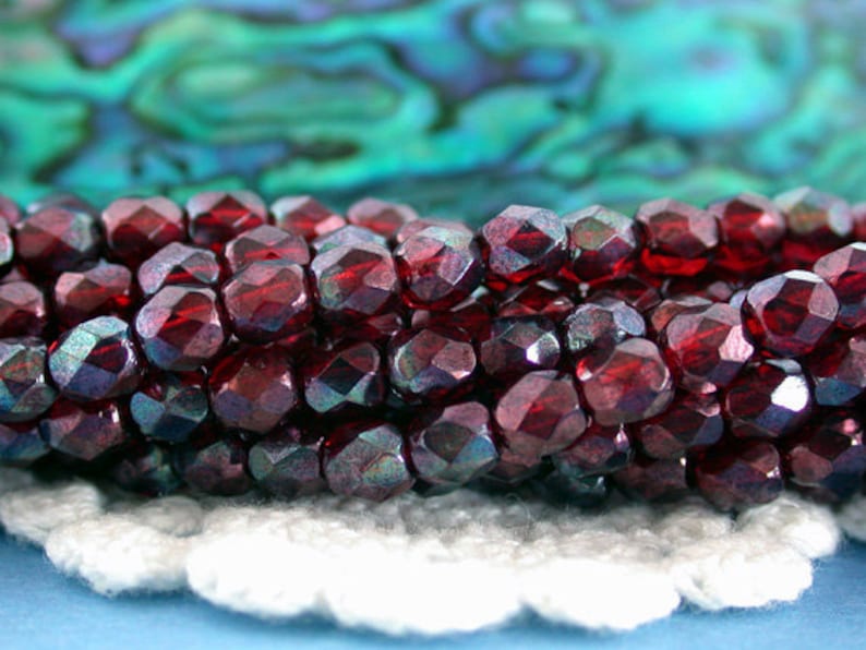 4mm Firepolished Beads Ruby Vega Czech Glass Fire Polished - Etsy