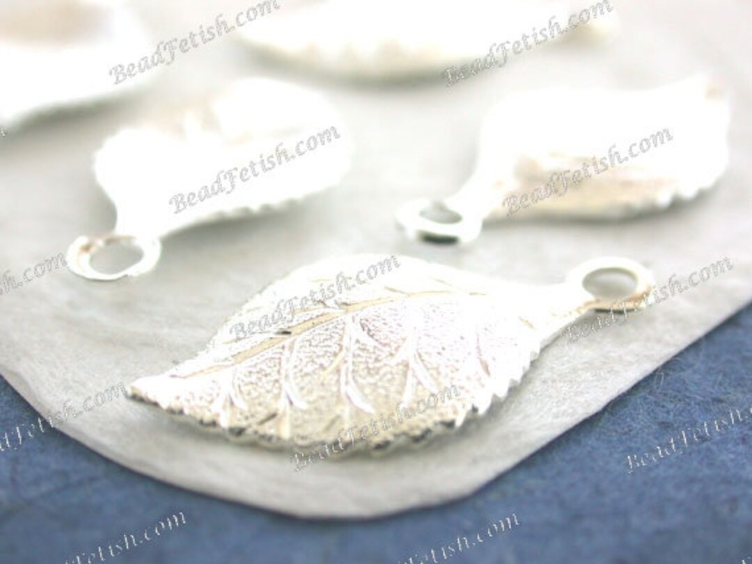 Bright Silver Plated Leaves Vintage Style Supplies Craft Supplies ...