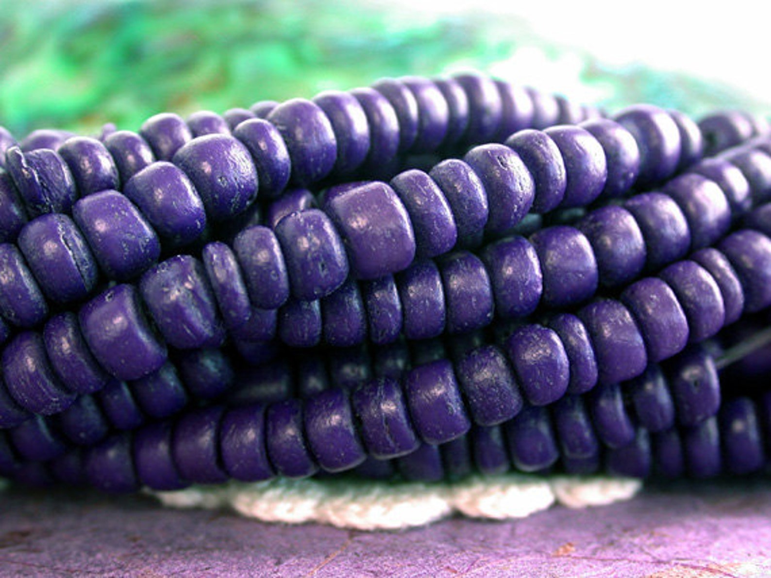 2 Strands Purple 5mm Coconut Shell Beads Coco Shell Beads - Etsy