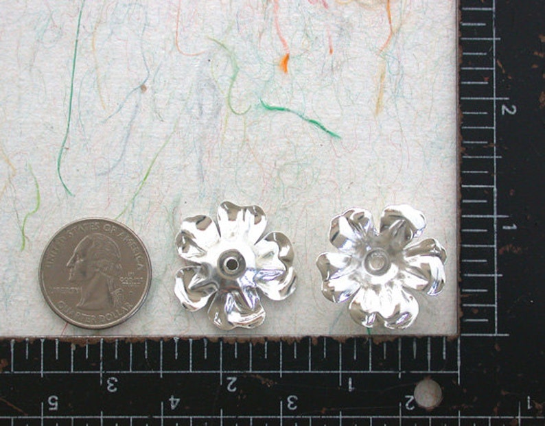 Bright Silver Flowers Vintage Style Supplies Scrapbooking | Etsy