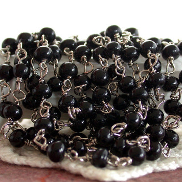 Black Bead Chain - Etsy