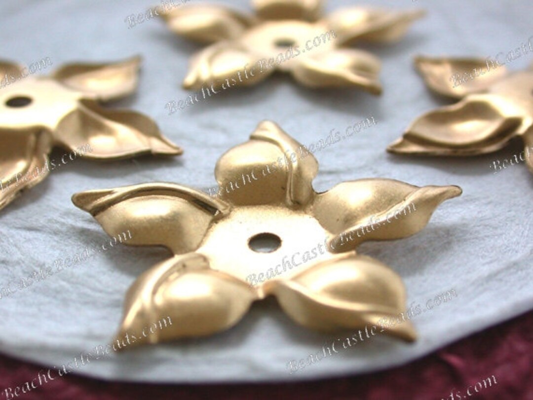 Raw Brass Flowers, 30mm Vintage Style Metal Flowers, DIY Wedding Tiara ...