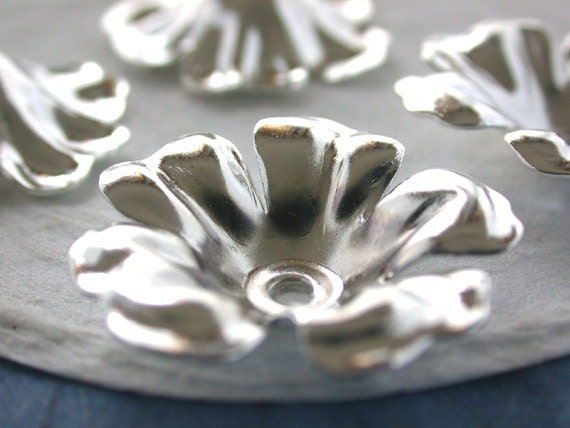 Bright Silver Flowers Vintage Style Supplies Scrapbooking | Etsy