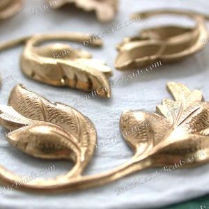 Raw Brass Leaves,vintage Style,supplies,collage,craft Supplies,jewelry ...