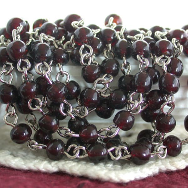 Garnet Rosary Beads - Etsy