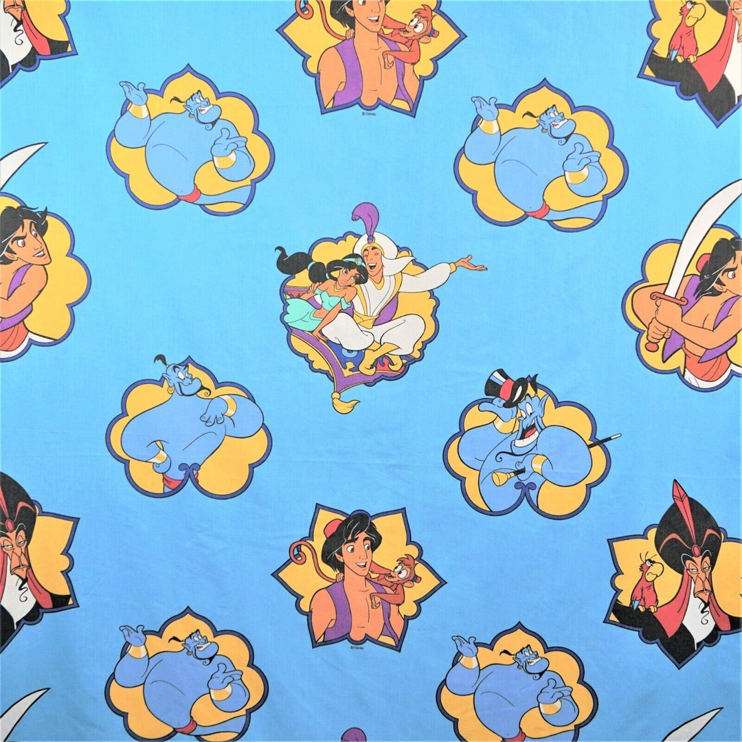 Disney Aladdin Twin Fitted Sheet Aladdin Genie Walt Disney Pictures ...