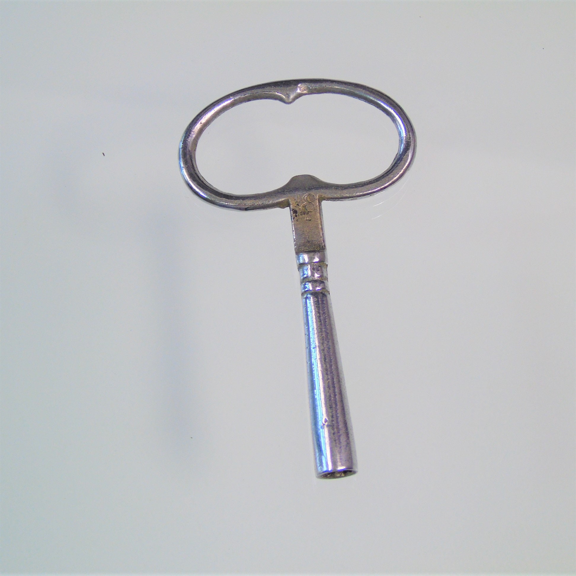 Large Mantle Clock Key Winding Key Vintage Key Skeleton Key Marked 8 ...