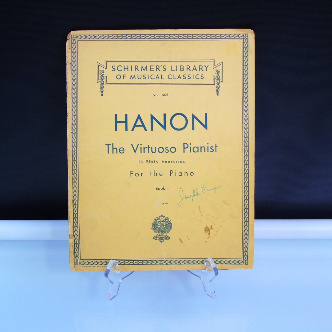 Vintage 1939 Sheet Music Book Hanon the Virtuoso Pianist in Sixty ...